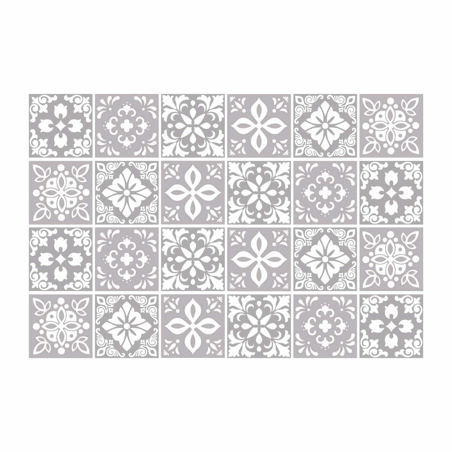 Two Tone Grey Color Tile Stickers – Walplus