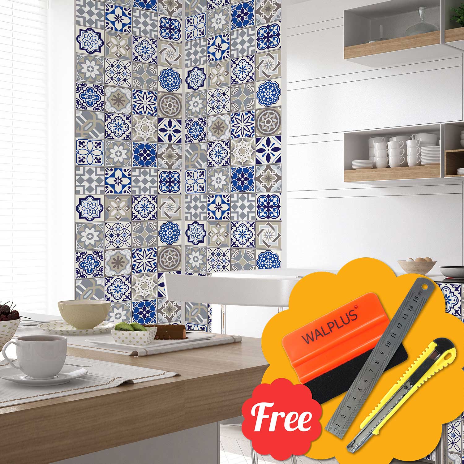 Vintage Spanish Mosaic Tiles Mix – Walplus
