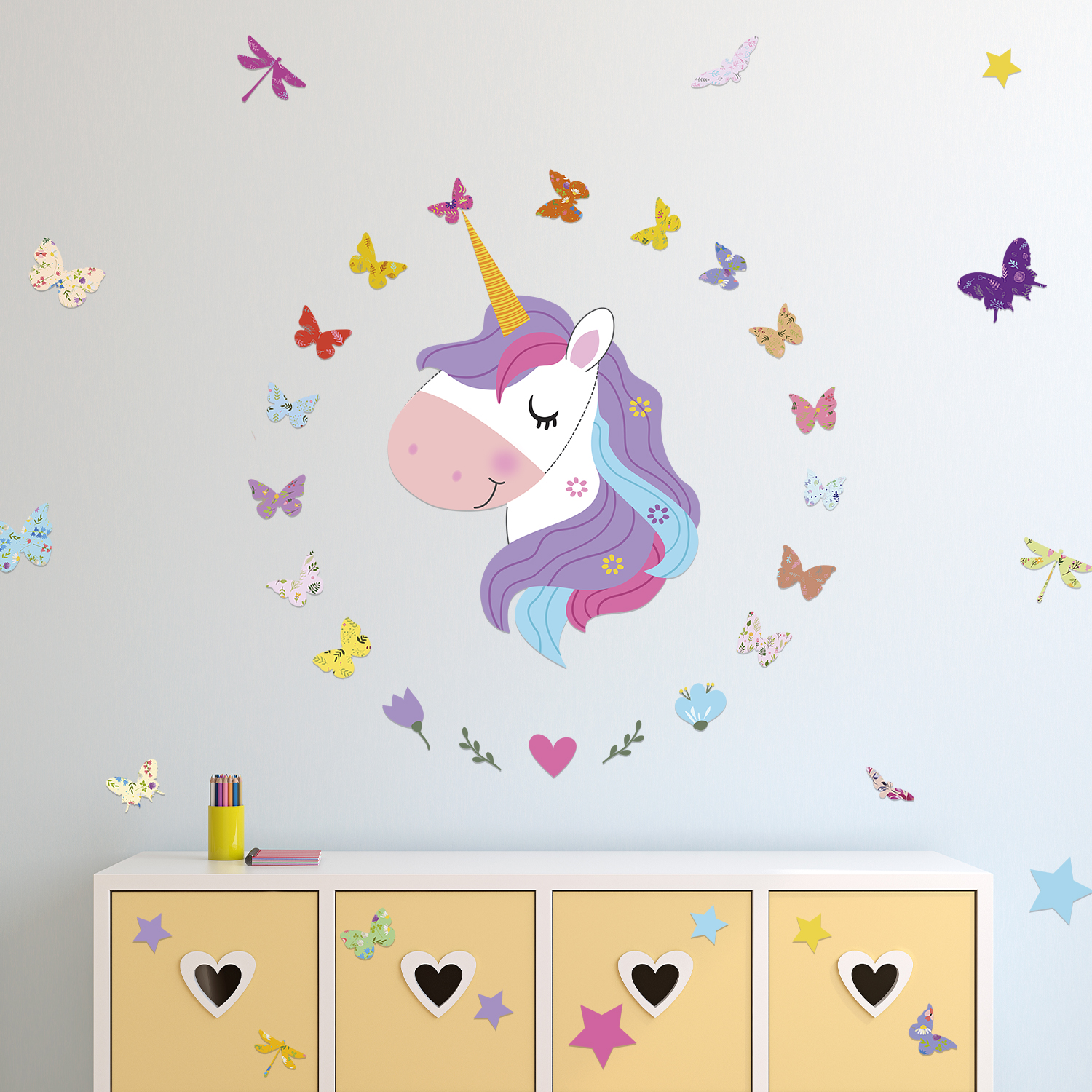 Magical Unicorn And Butterflies – Walplus