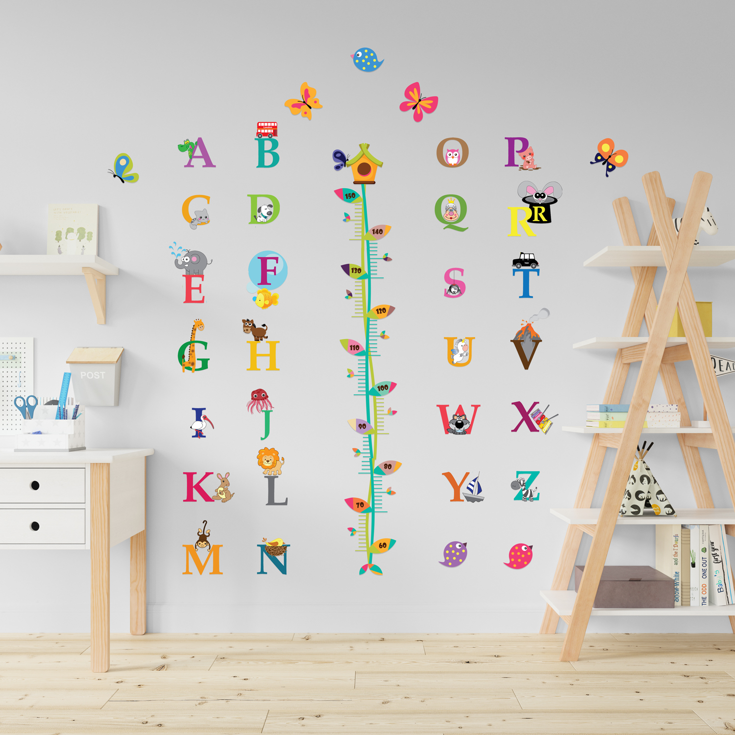 Alphabet And Butterfly Height Chart – Walplus
