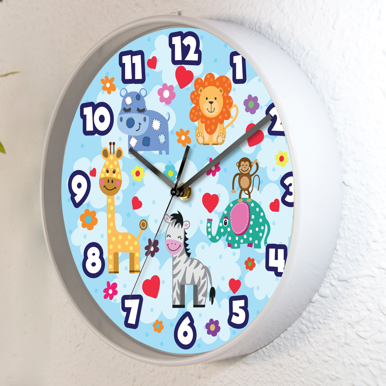 Happy Animals Clock – Walplus