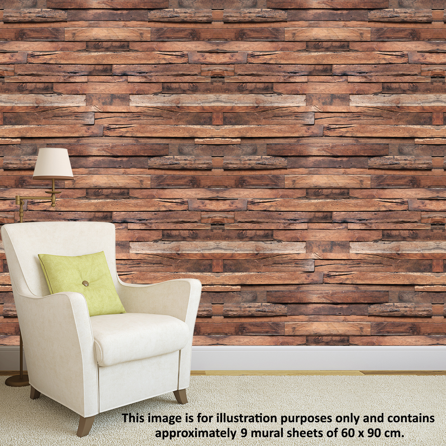 Timber Strips – 4 Pcs – Walplus