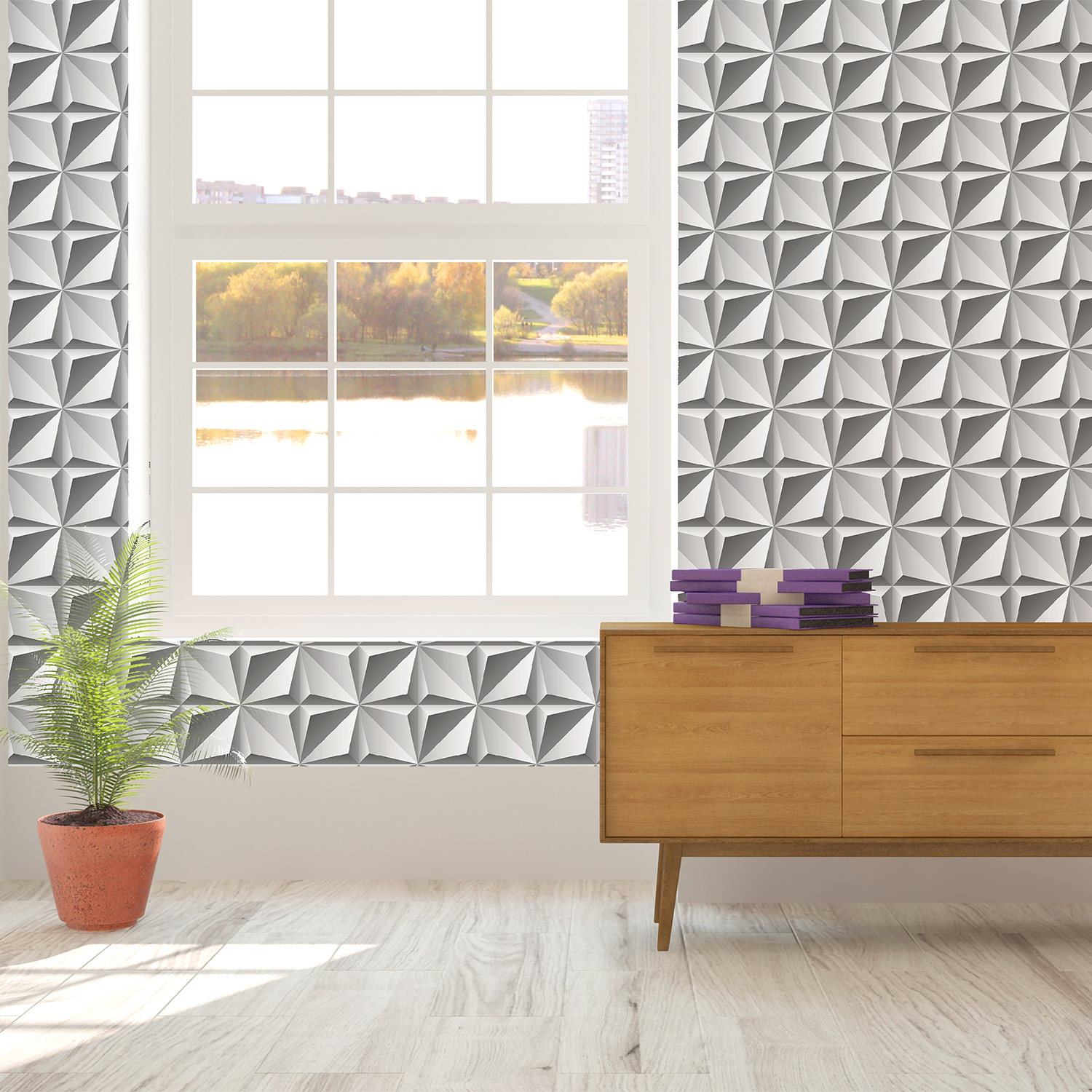 3D Northern Star Pattern – – Walplus