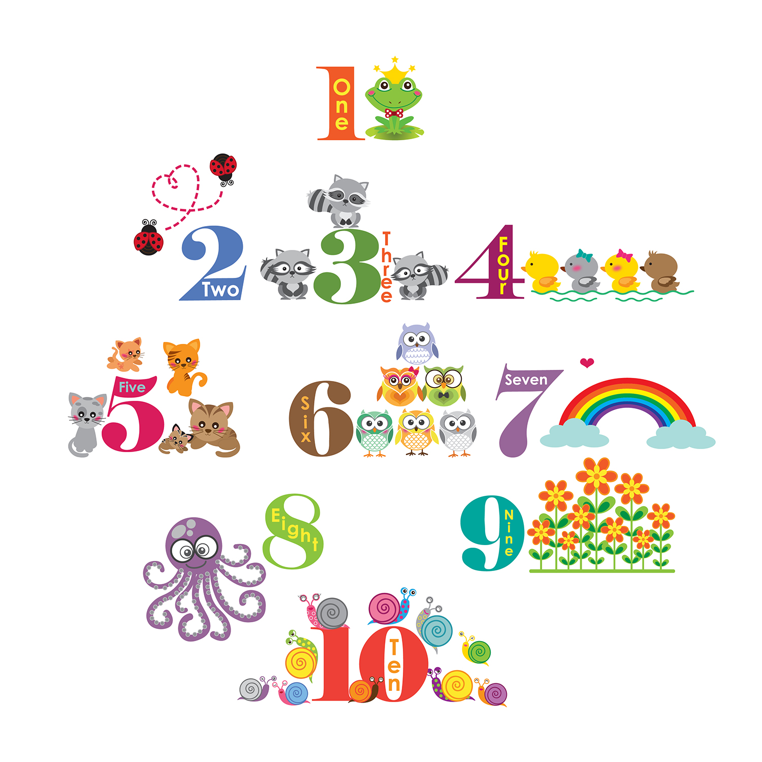 Numbers With Animals Walplus numbers-with-animals-walplus