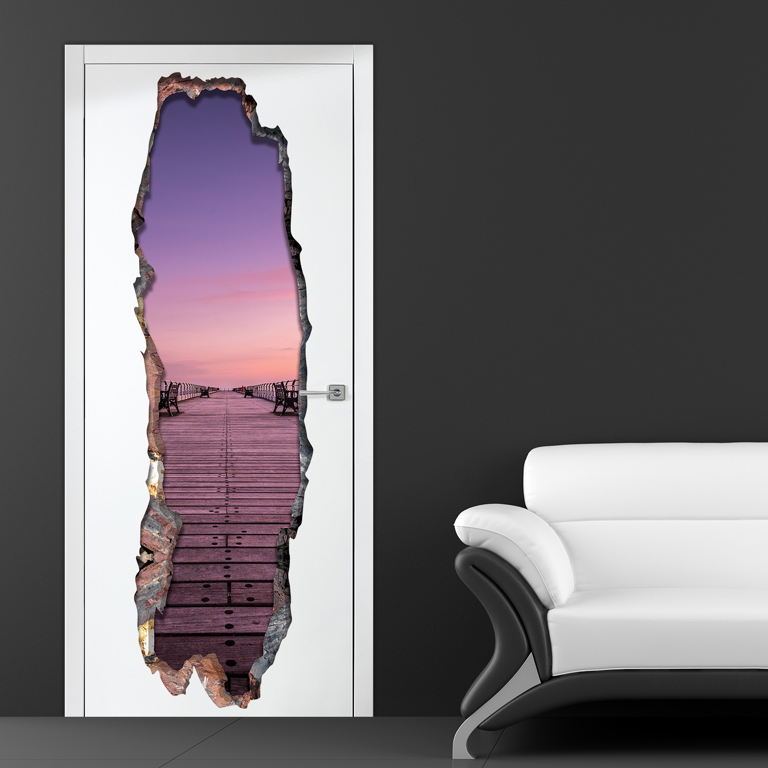 3D Serenity Door Mural – Walplus