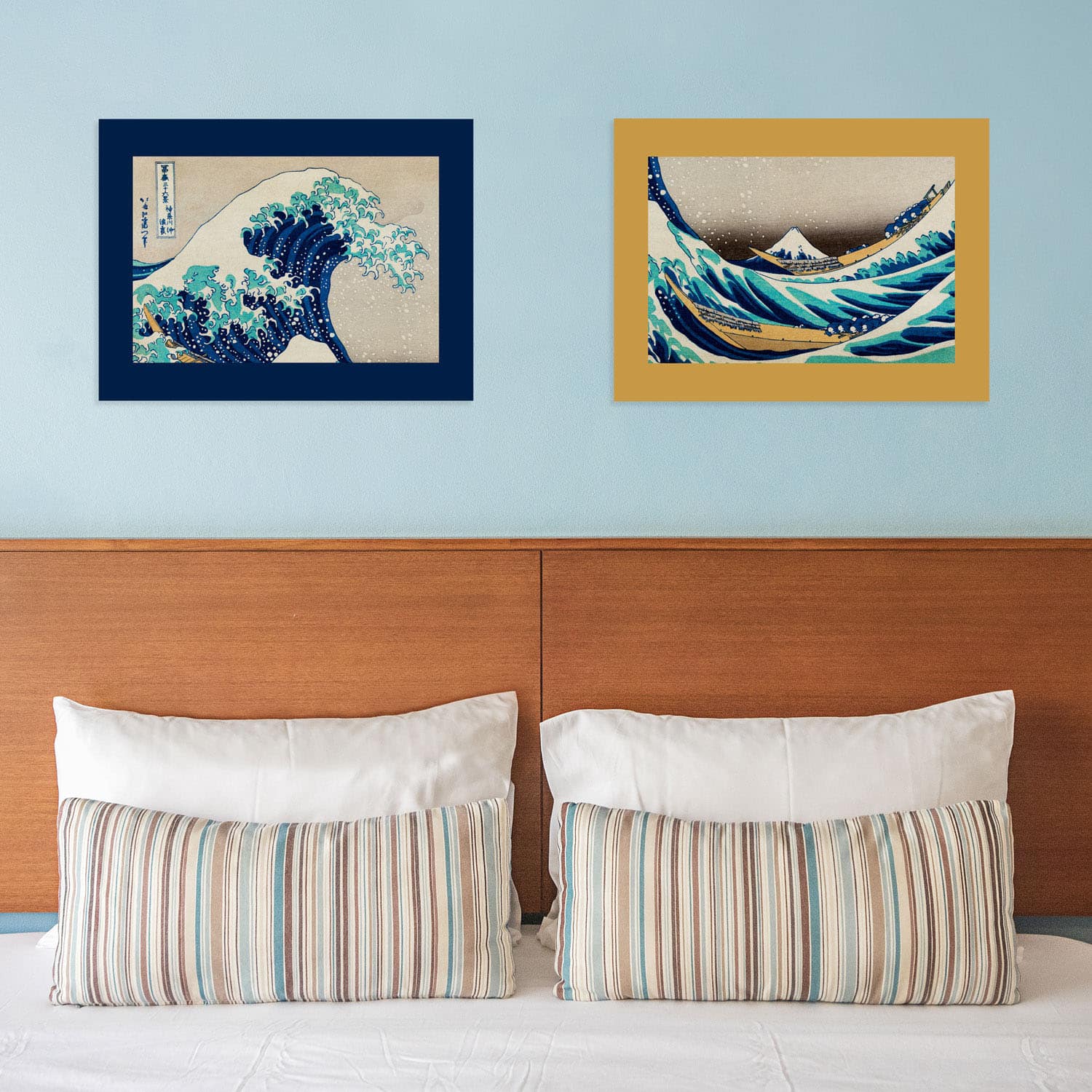 Hokusai The Great Wave off Kanagawa Art Print – Set of 2 – Walplus
