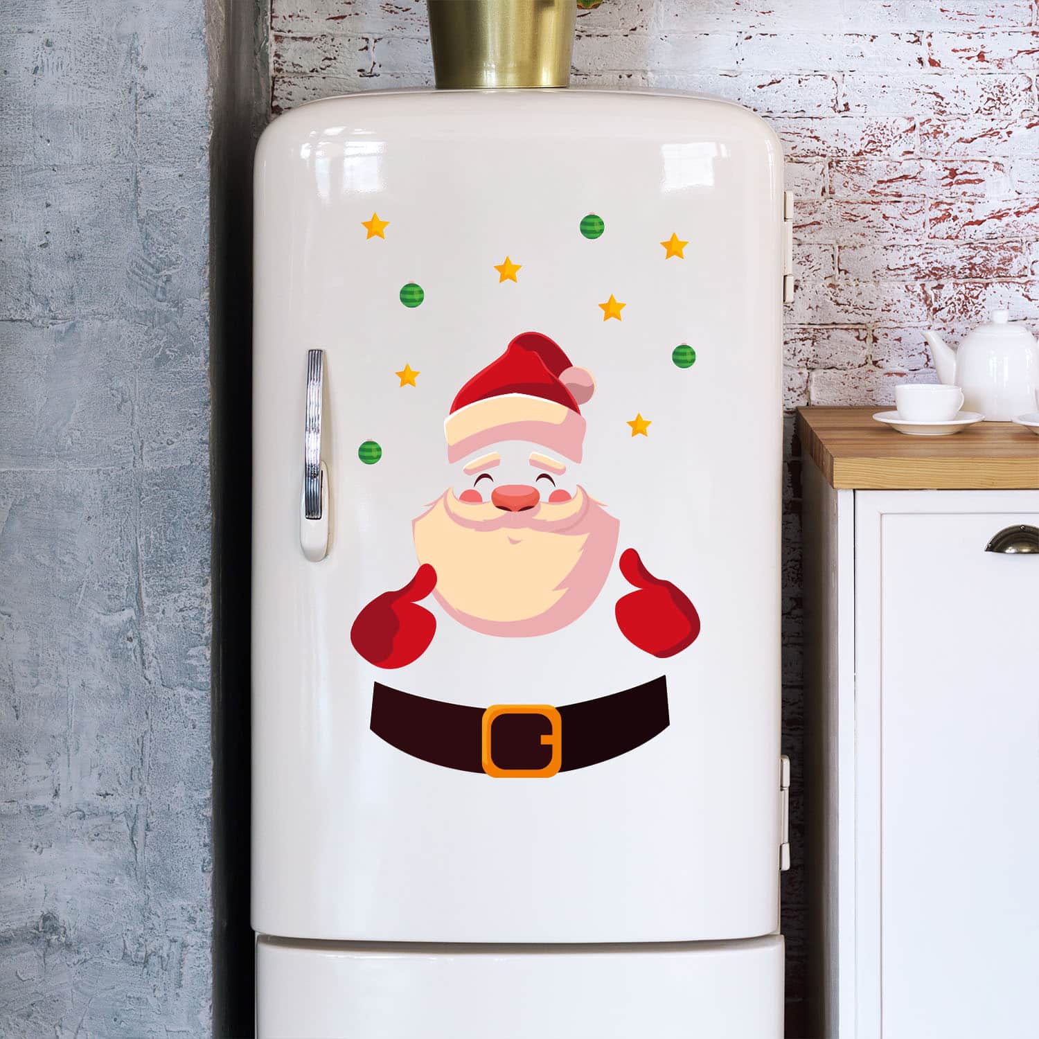 Cute Santa Claus Decoration Stickers Set – Walplus