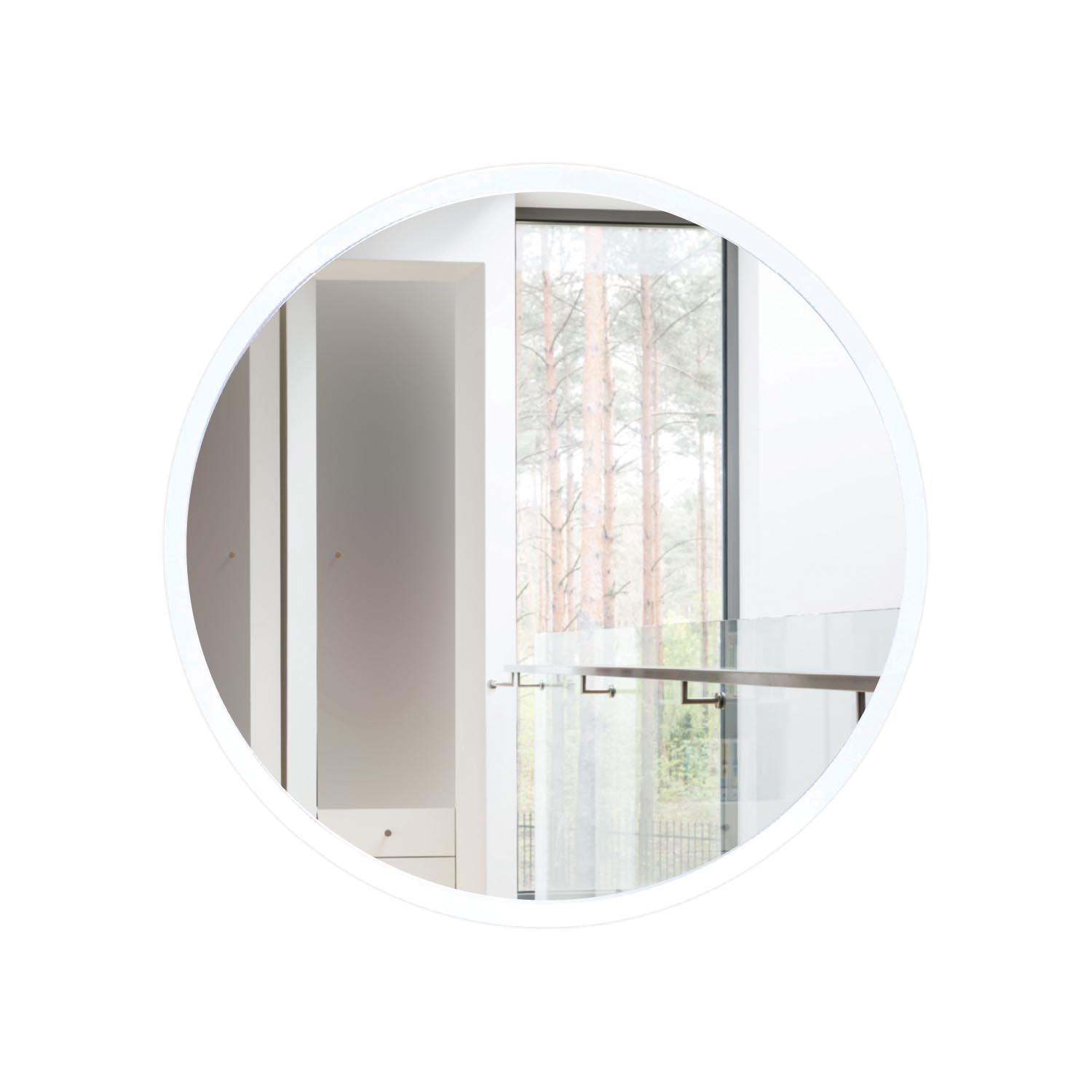 Minimalist White Round Mirror – Walplus